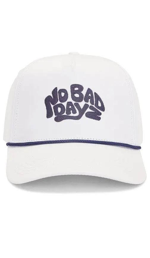 PRETTYBOY No Bad Dayz Rope Cap - White & Deep Navy