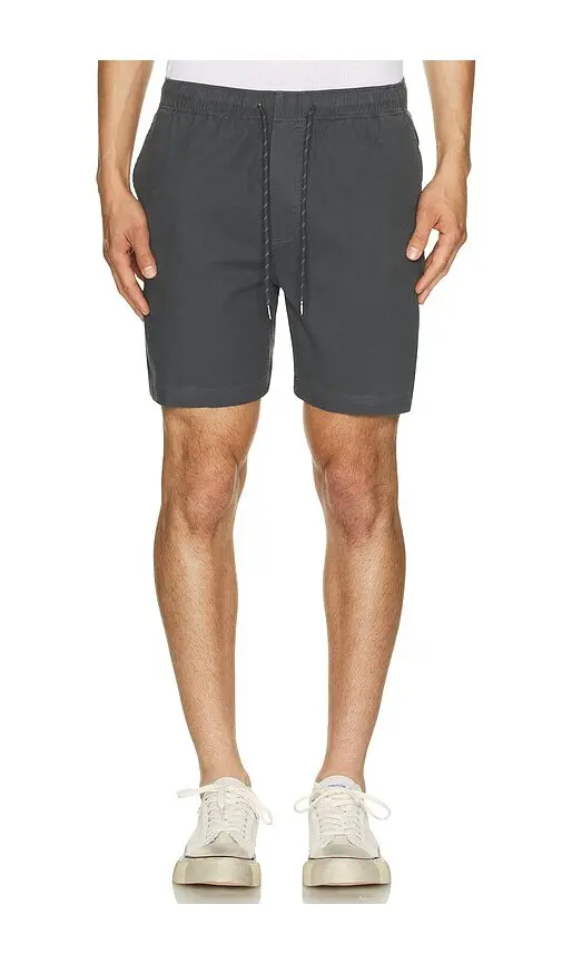 Faherty Brand Essential Drawstring Short - Graphite Tide