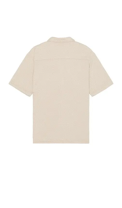 BOUND Diamond Cuban Short Sleeve Shirt In Nude