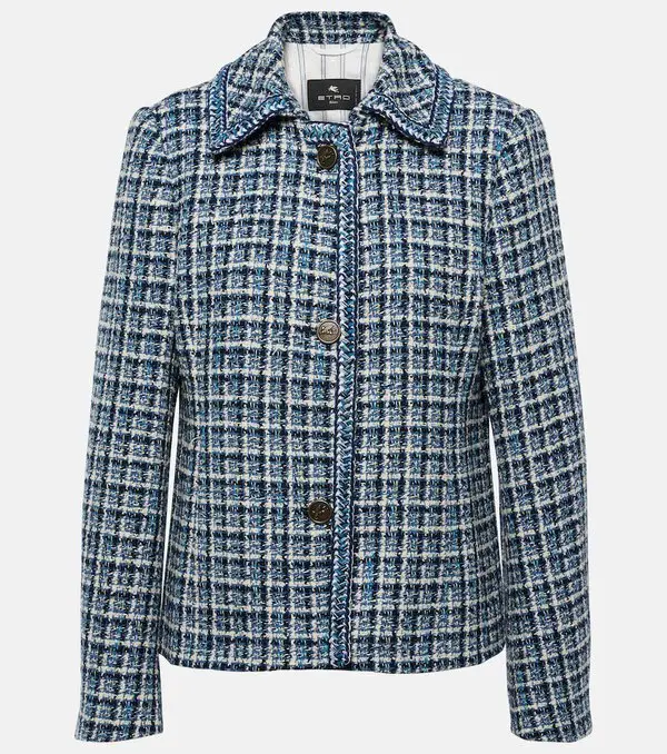 Etro Cotton-blend Tweed Jacket - Multicoloured