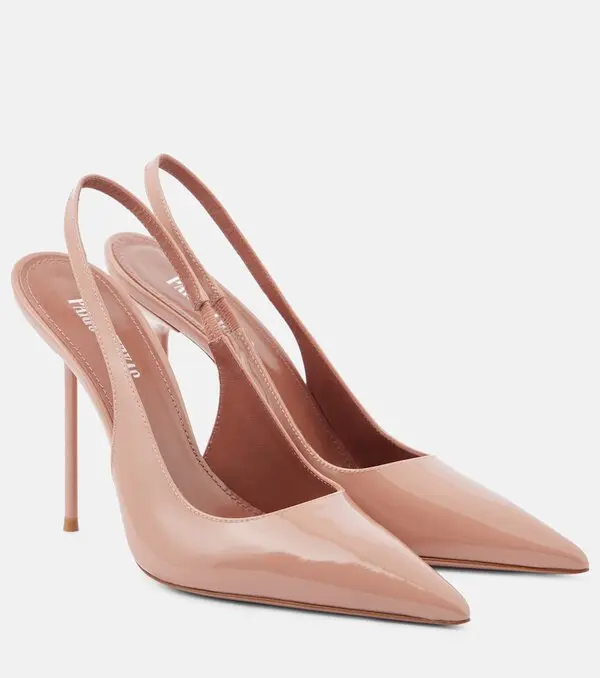 Paris Texas Lidia 105 Patent Leather Slingback Mule - Pink