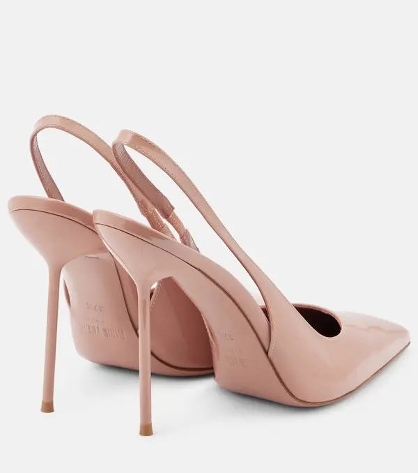 Paris Texas Lidia 105 Patent Leather Slingback Mule - Pink