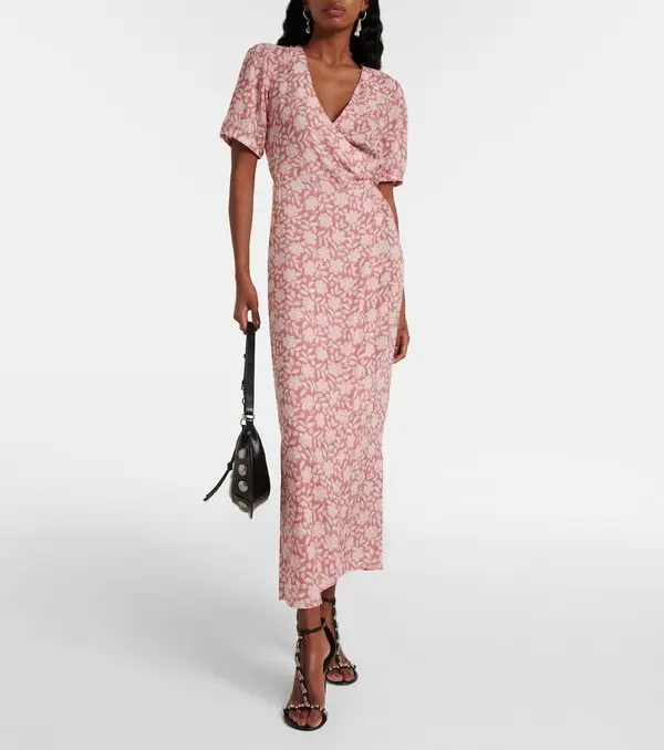 Rixo Katrina Floral Midi Dress