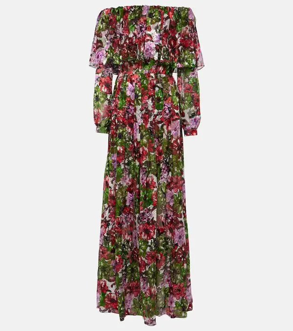 Costarellos Floria Devoré Gown
