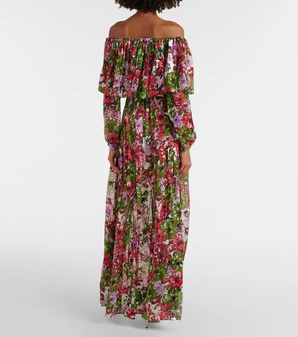 Costarellos Floria Devoré Gown