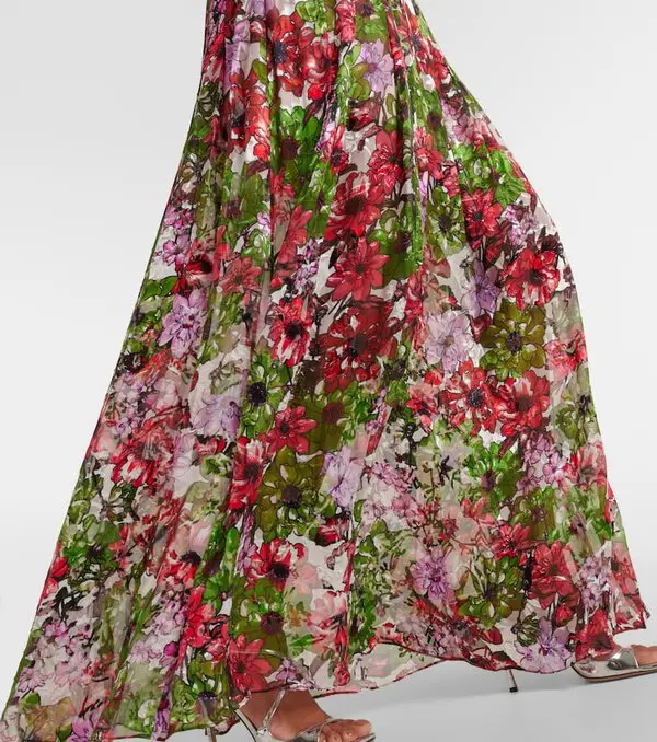 Costarellos Floria Devoré Gown