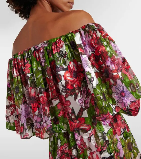 Costarellos Floria Devoré Gown