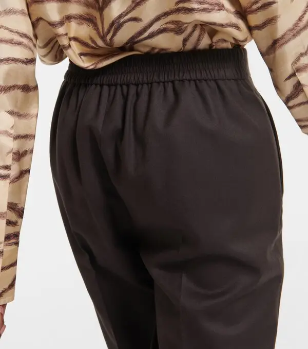 Stella McCartney Wool Flannel Sweatpants - Brown