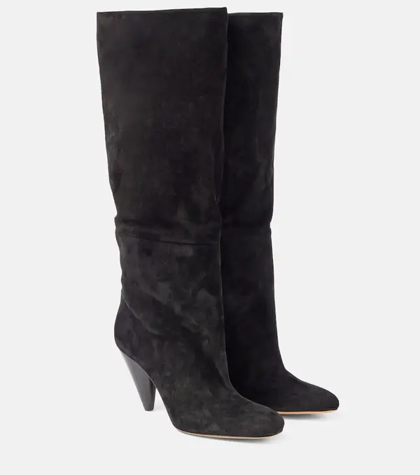 Proenza Schouler Cone 90 Suede Boots - Black
