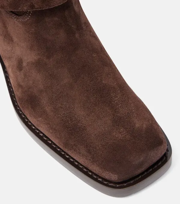Paris Texas Roxy 45 Suede Biker Boots - Brown