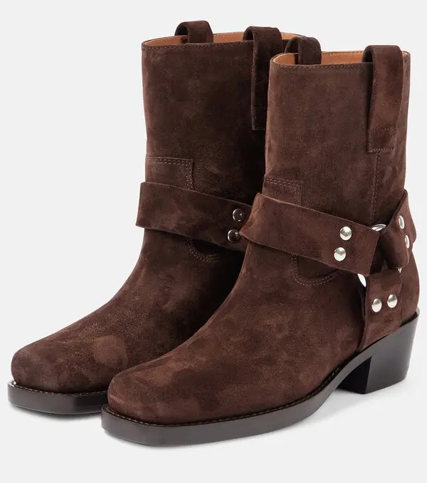 Paris Texas Roxy 45 Suede Biker Boots