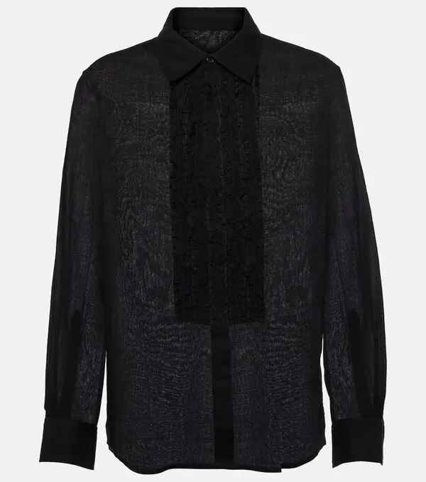 NILI LOTAN Nathael Ruffled Shirt
