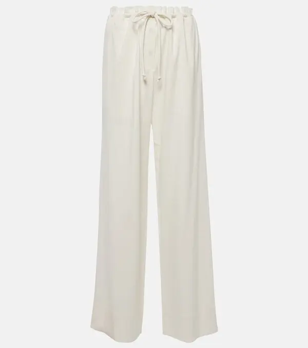 Proenza Schouler Linen-blend Wide-leg Pants - White