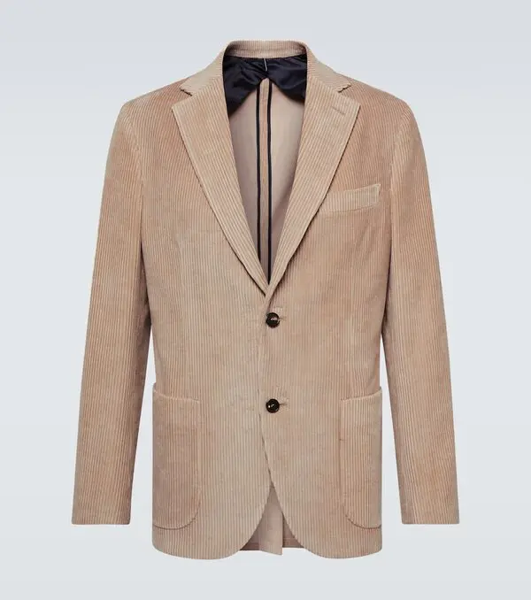 SLOWEAR Incotex Cotton Corduroy Blazer - Beige
