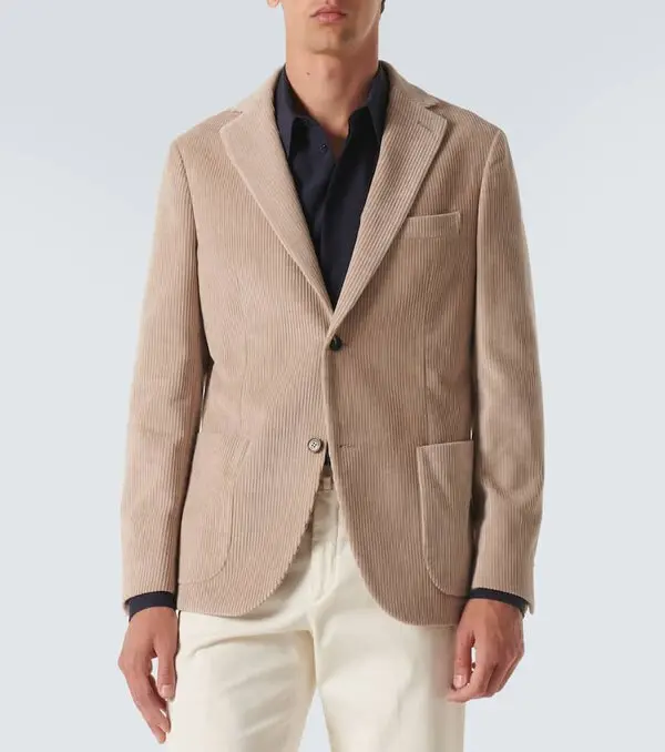 SLOWEAR Incotex Cotton Corduroy Blazer - Beige