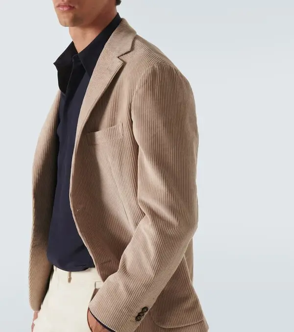 SLOWEAR Incotex Cotton Corduroy Blazer - Beige