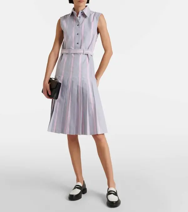 Thom Browne Cotton Midi Shirt Dress