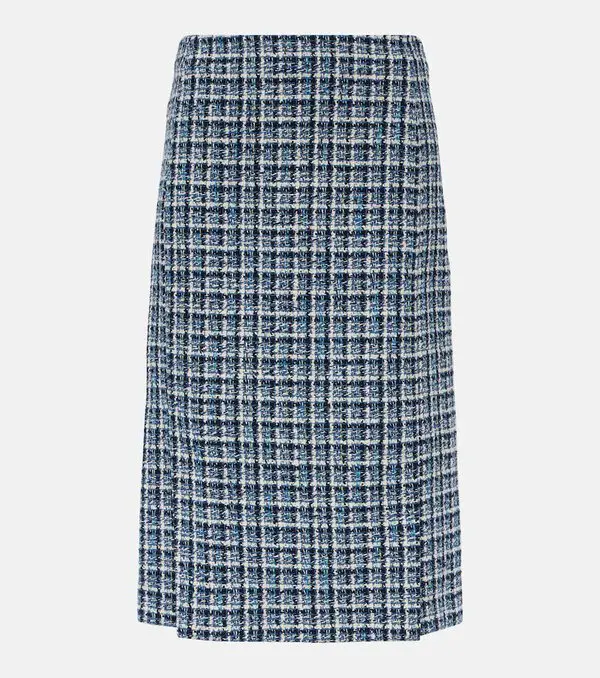 Etro High-rise Tweed Midi Skirt - Multicoloured