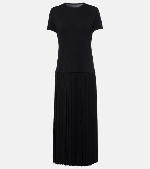 MAISON MARGIELA Pleated Midi Dress - Black