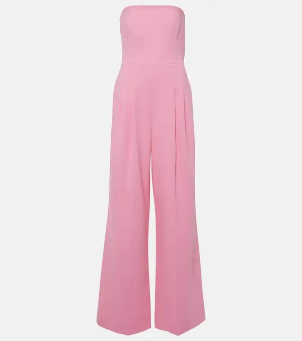EMILIA WICKSTEAD Marcie Strapless Crêpe Jumpsuit - Pink