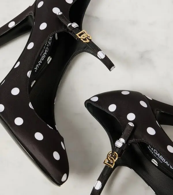 Dolce & Gabbana Sharon Polka-dot Mary Jane Pumps - Black