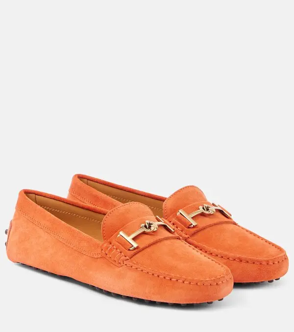 TOD'S T-ring Suede Loafers