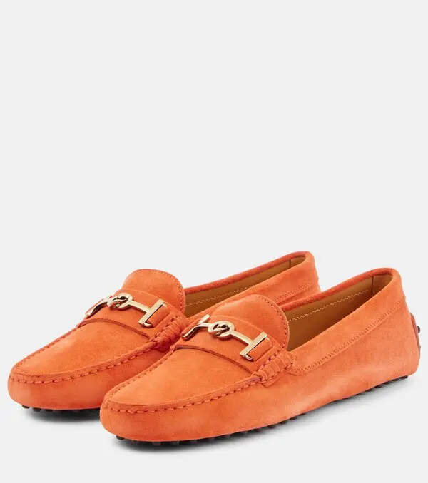 TOD'S T-ring Suede Loafers