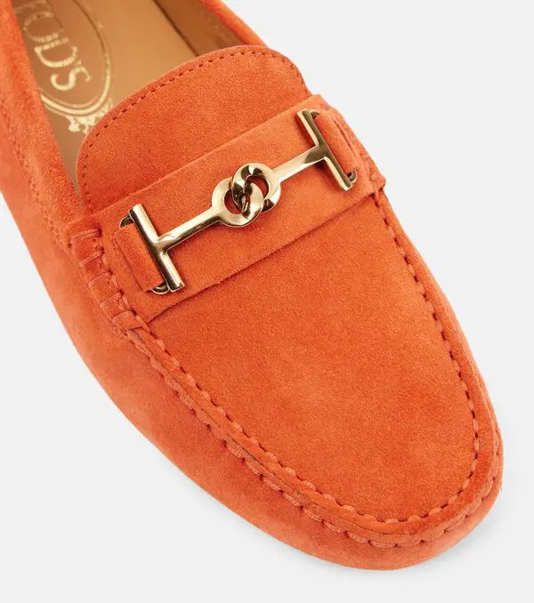 TOD'S T-ring Suede Loafers