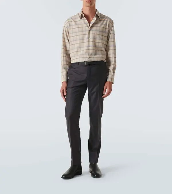 SLOWEAR Incotex Virgin Wool Tapered Trousers - Grey