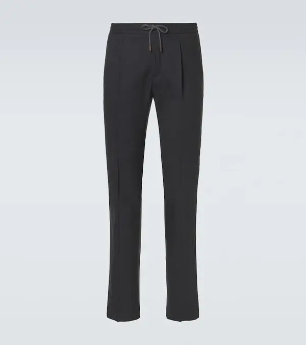 SLOWEAR Incotex Virgin Wool Tapered Trousers - Grey
