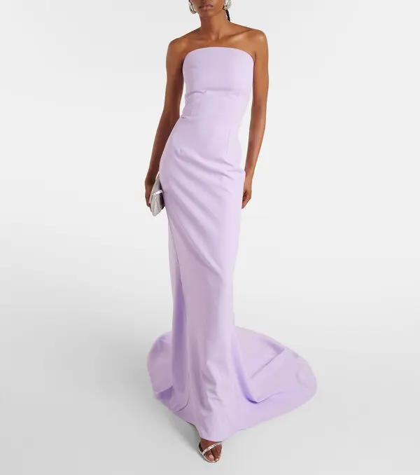 Safiyaa Sofie Crêpe Gown - Purple