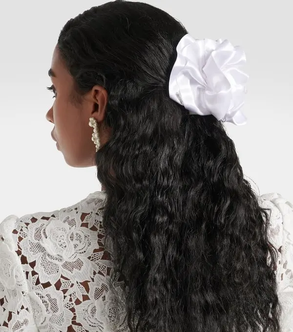 JENNIFER BEHR Ruffled Silk-blend Satin Hair Clip