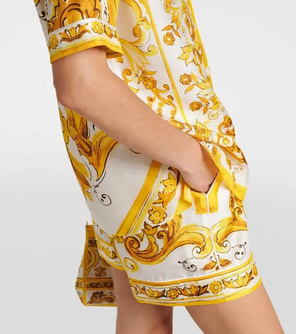 Dolce & Gabbana Majolica Print Silk Twill Shirt - Multicoloured