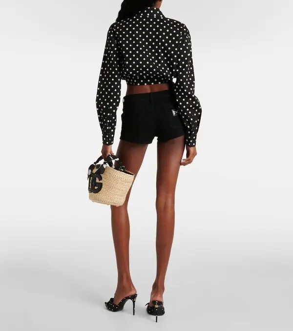Dolce & Gabbana Low-rise Denim Shorts - Black