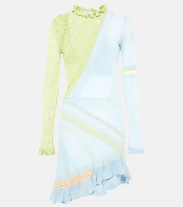 ROBERTA EINER Ali Open-knit Mini Dress - Blue