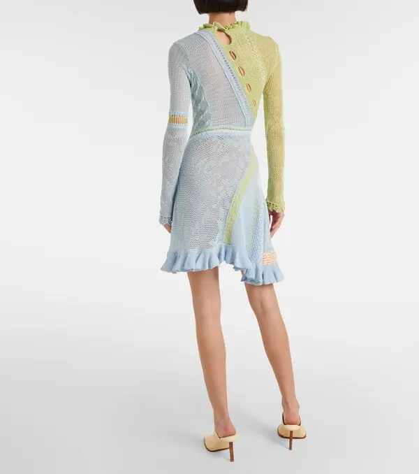 ROBERTA EINER Ali Open-knit Cotton Minidress