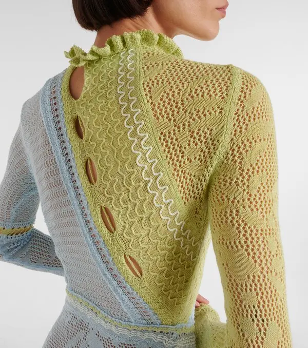 ROBERTA EINER Ali Open-knit Cotton Minidress