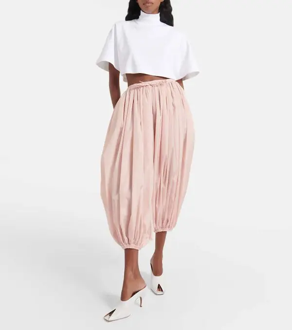 Alaïa Cotton Turtleneck Top - White