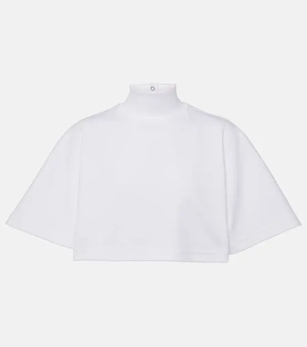 Alaïa Cotton Turtleneck Top - White