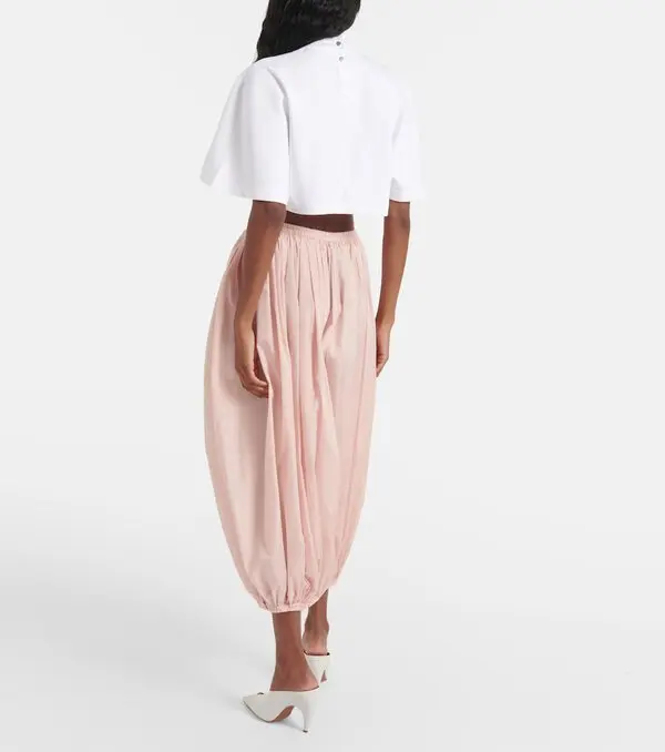 Alaïa Cotton Turtleneck Top - White