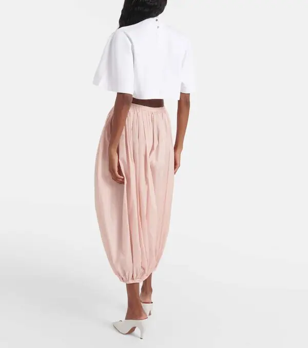 Alaïa Cotton Turtleneck Top - White