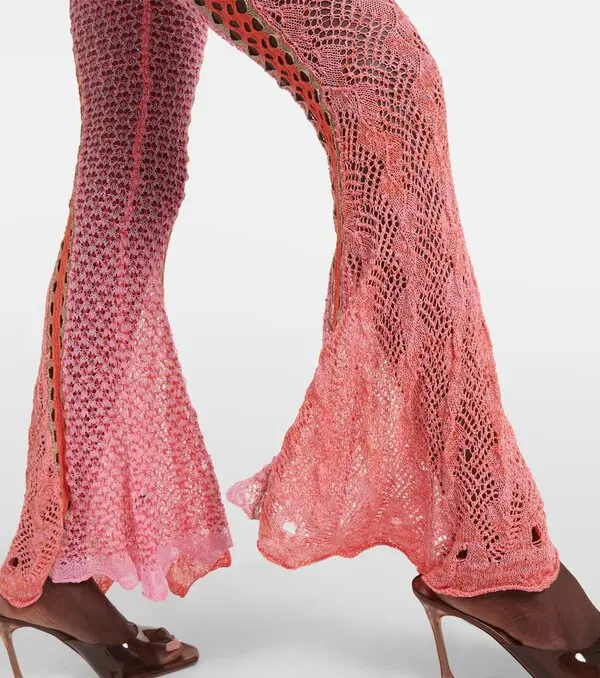 ROBERTA EINER Open-knit Flare Trousers