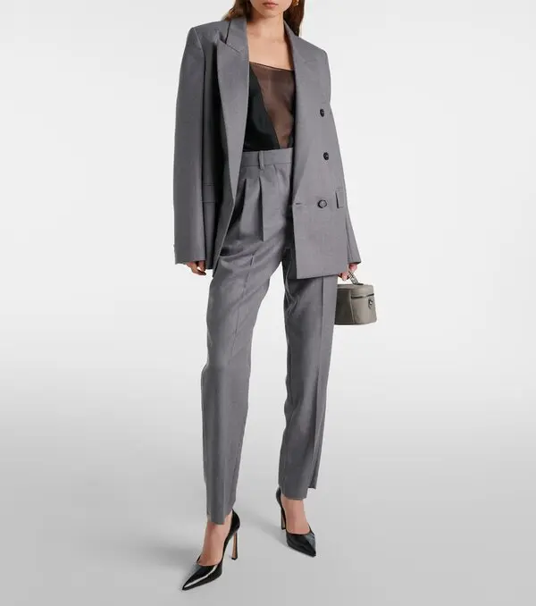 Stella McCartney Wool Flannel Straight Trousers