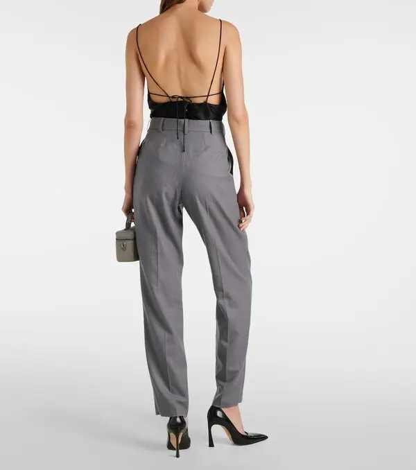 Stella McCartney Wool Flannel Straight Trousers