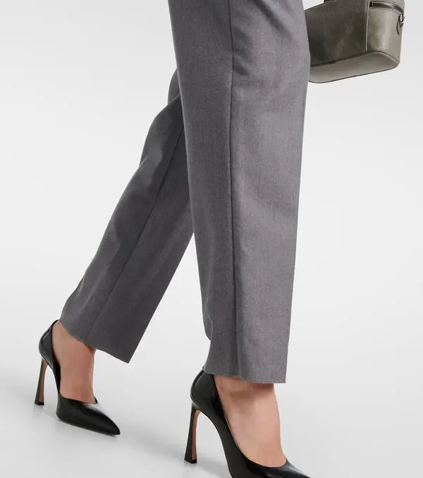 Stella McCartney Wool Flannel Straight Trousers