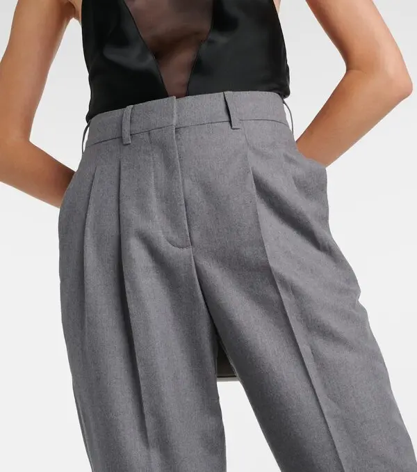 Stella McCartney Wool Flannel Straight Trousers