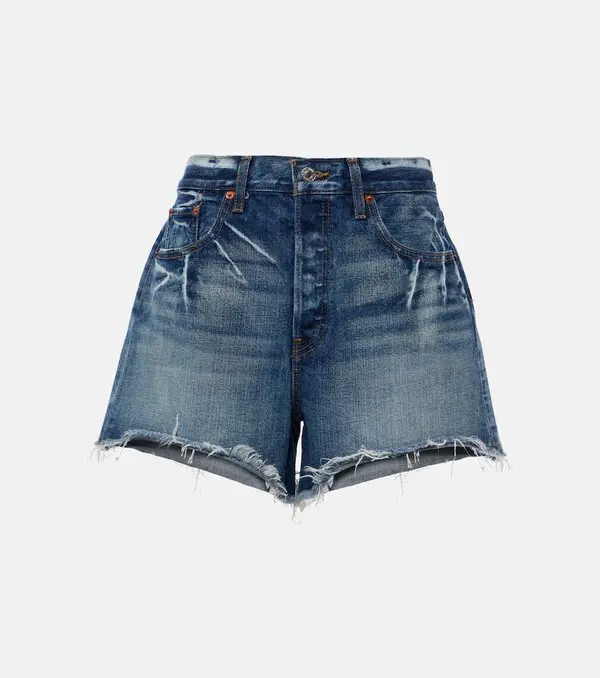 RE/DONE High-rise Denim Shorts