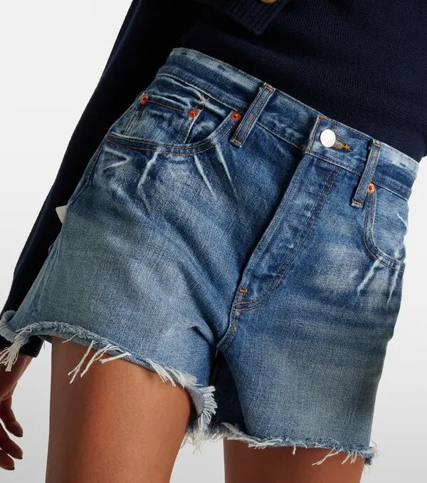 RE/DONE High-rise Denim Shorts