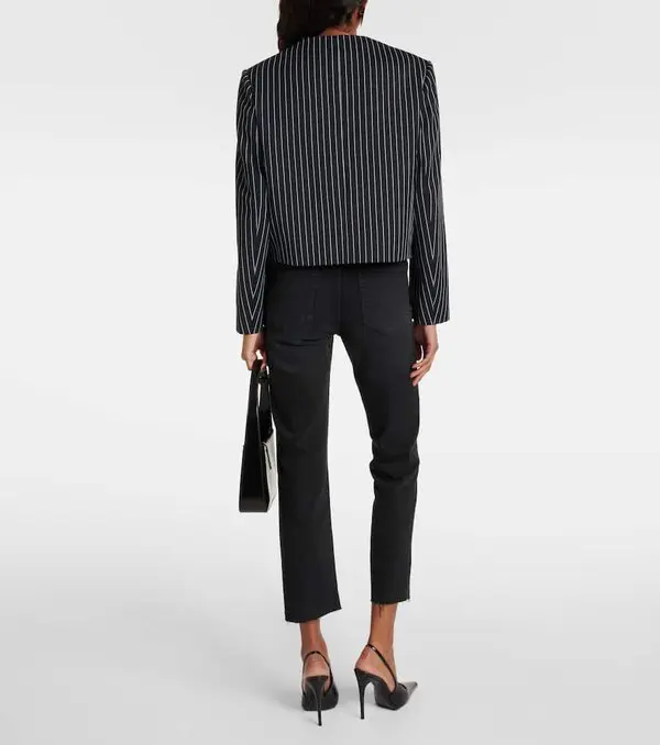 FRAME Pinstripe Jacket - Blue