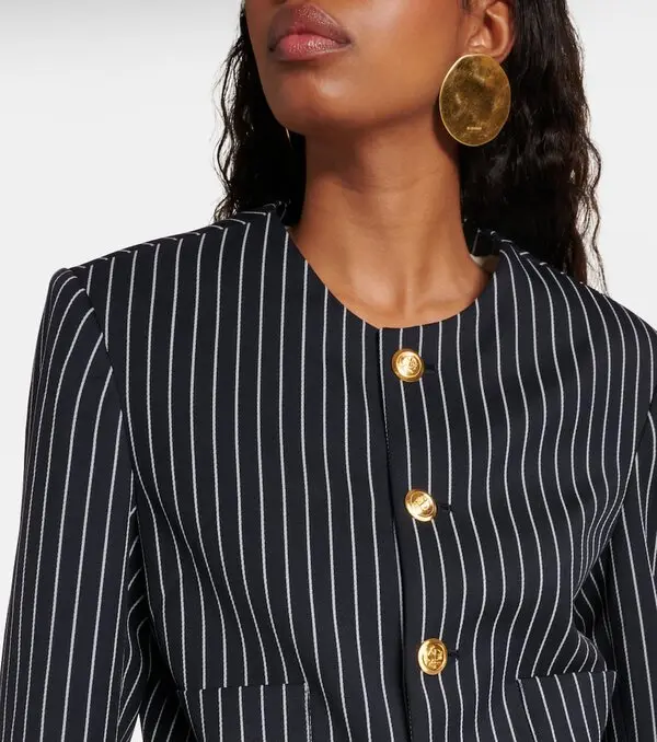 FRAME Pinstripe Jacket - Blue